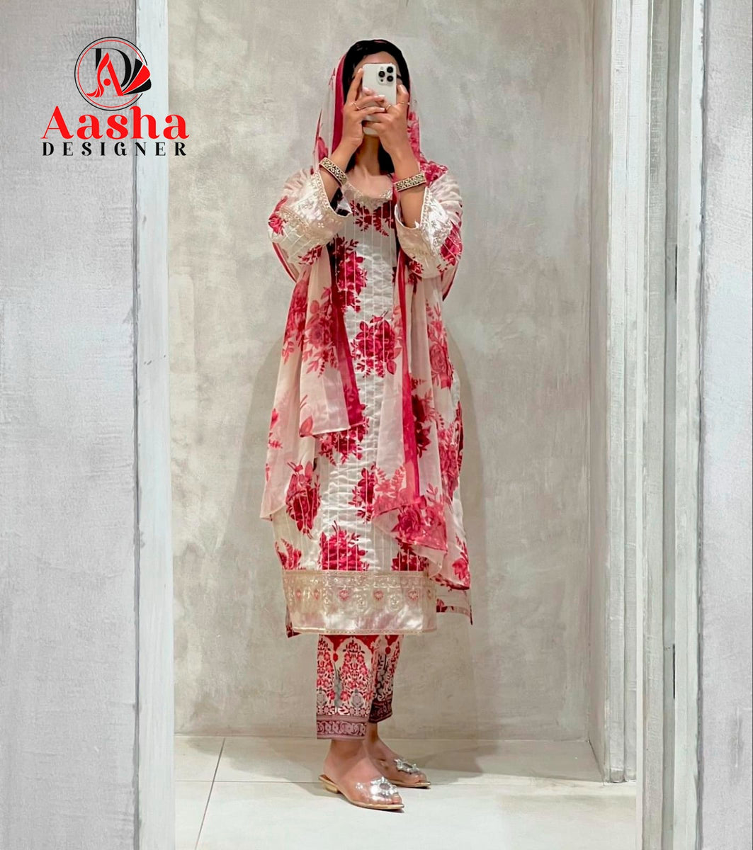 DESIGNER M PRINT COTTON PRINT WITH PATCH TOP BOTTOM WITH DUPATTA ...
