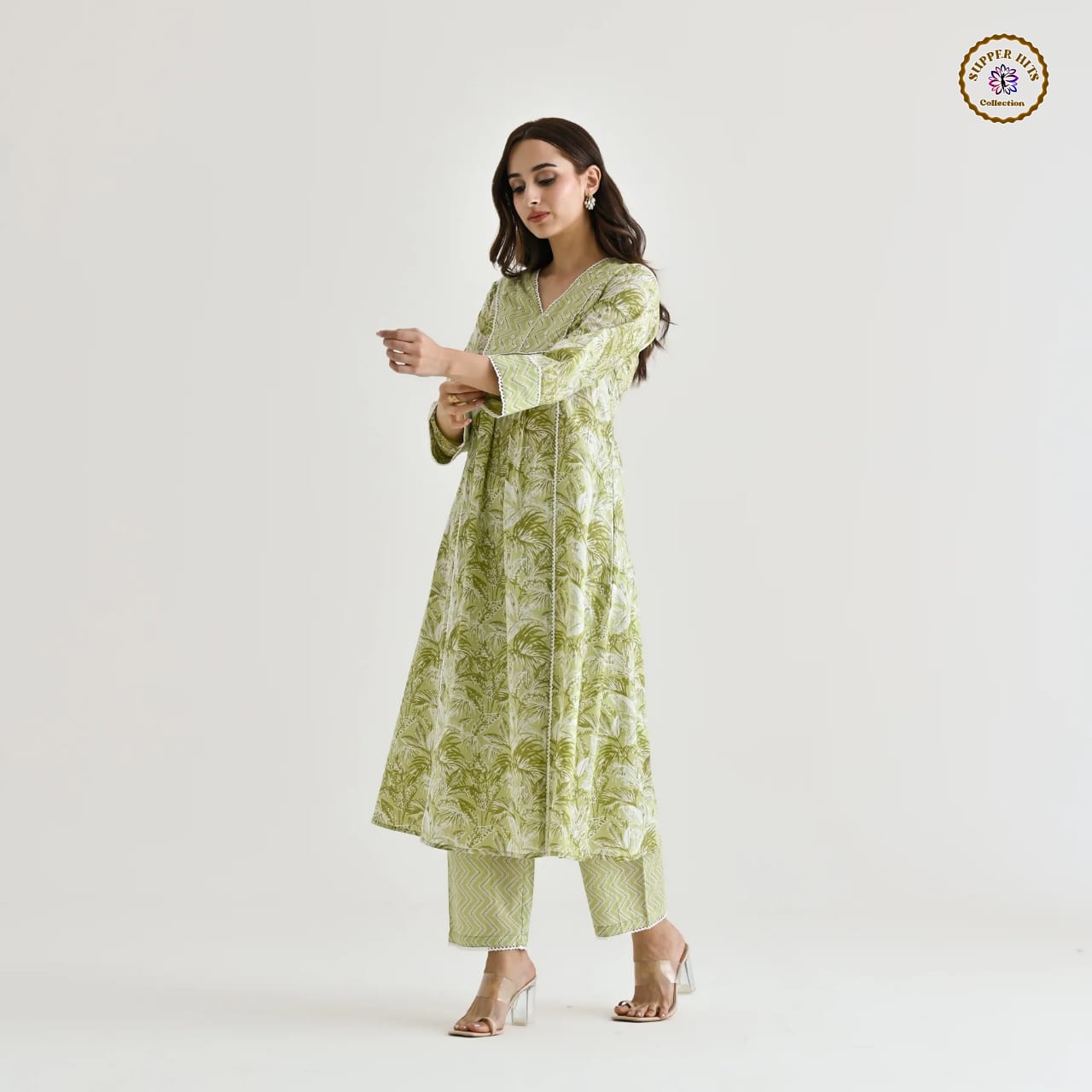 Heavy Printed Moti Hand Work Kurti Pent Suit– Sarthaki Shop