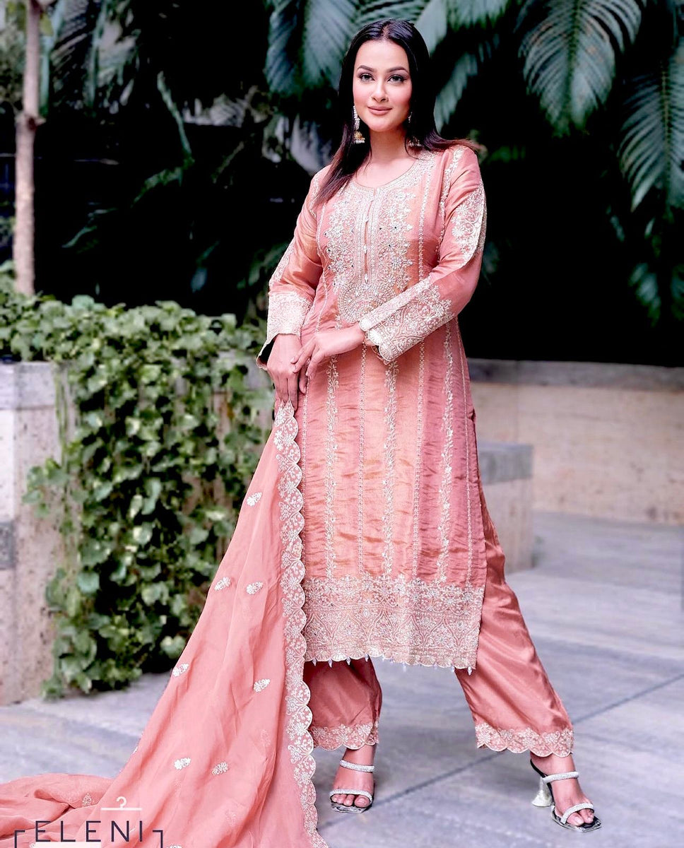 NEW ADDED DESIGNER PARTY WEAR FANCY PAKISHTANI WORK SUIT– Sarthaki Shop