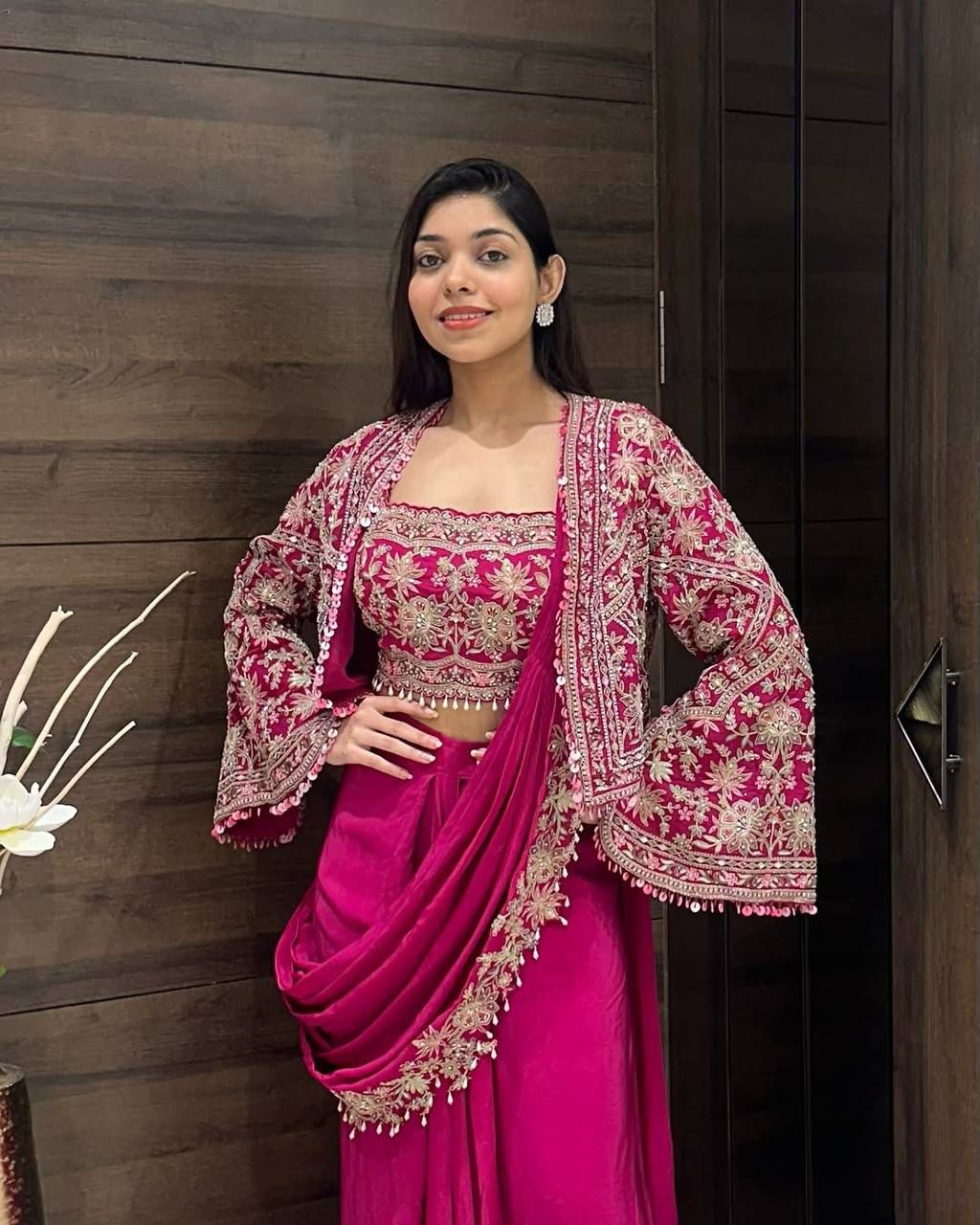 NEW SUPERHIT TRENDING READY TO WEAR SAREE WITH FULLY EMBROIDERED KOTI ...