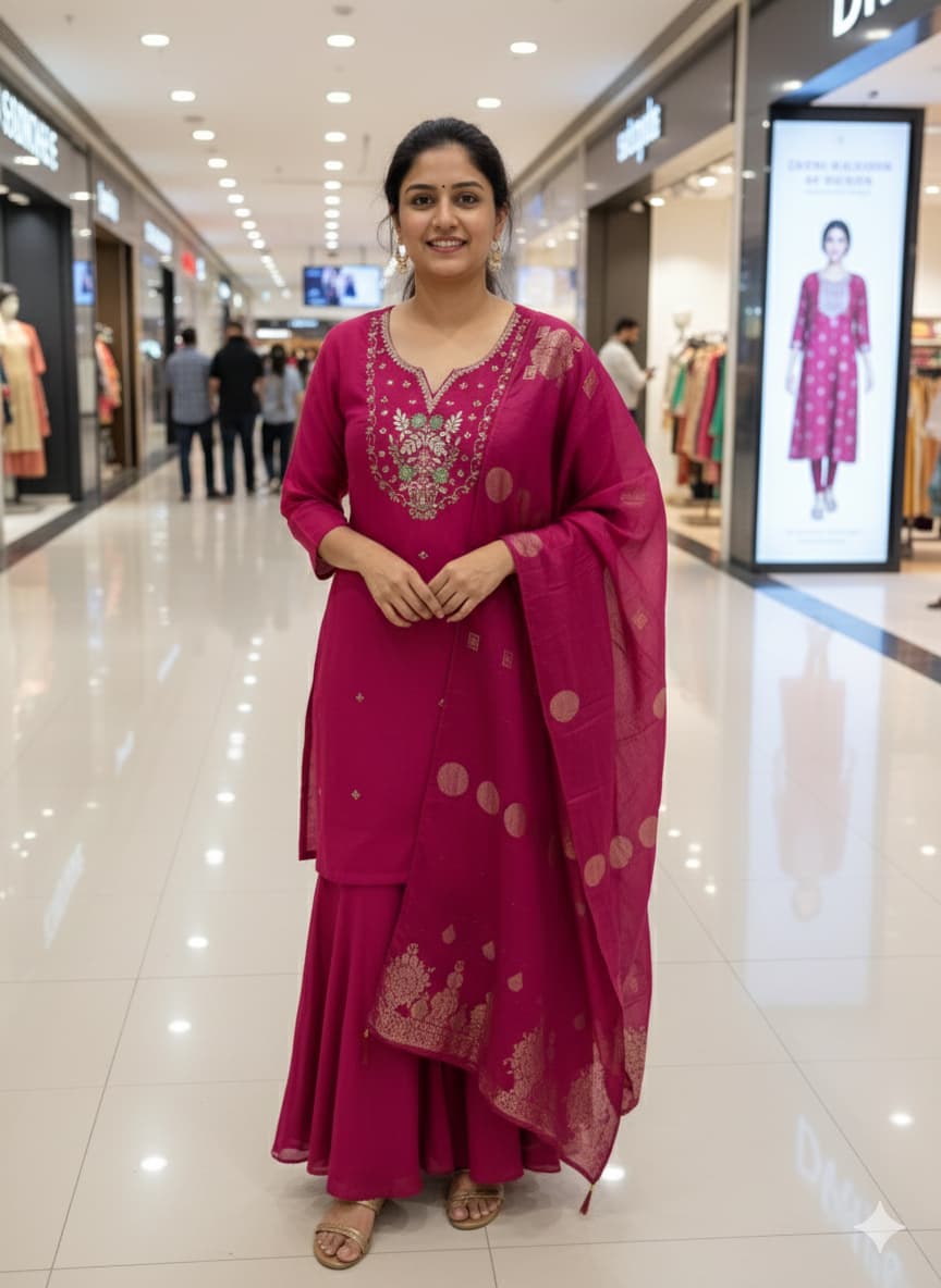 New Beautiful Real Hand WorkMuslin Silk DupattaRoman Silk PalazzoCHAND ...